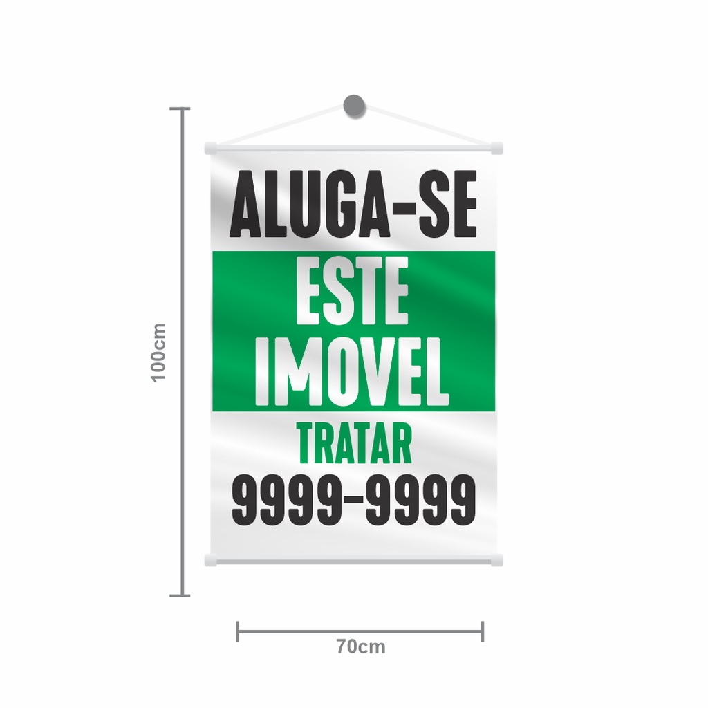 Banner Aluga-se Ou Vende-se Arte Pronta 100x70 Com Telefone E Whatsapp ...