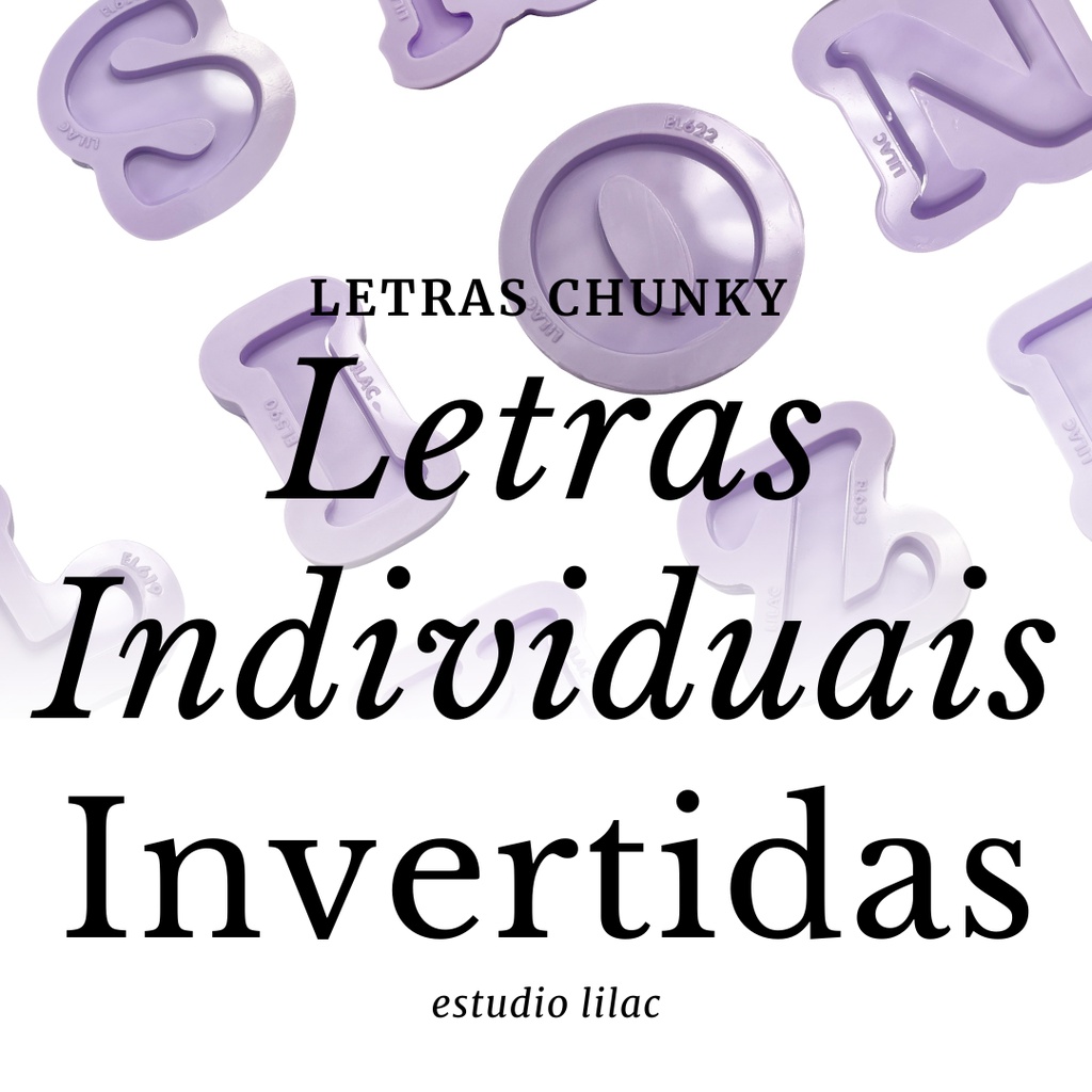 Molde de Silicone para Resina Letras de Alfabeto Chunky - Invertido ...