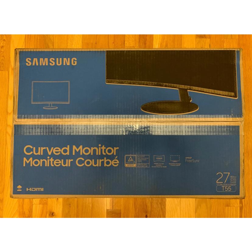 Brand New Samsung T55 27-inches 75Hz FHD VA LCD Curved Monitor HDMI ...