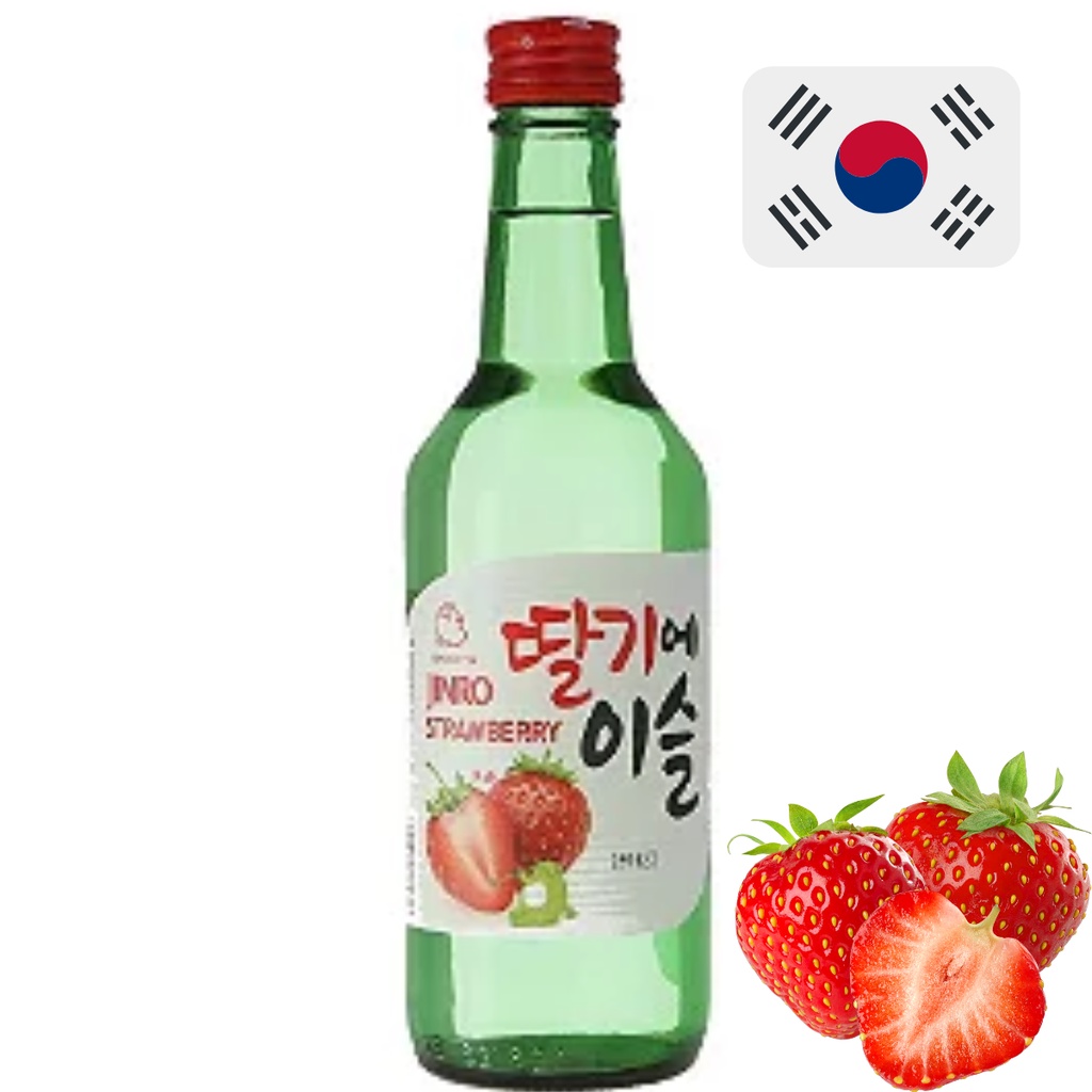 Bebida Soju Coreana Sabor Morango Jinro 360ml | Shopee Brasil