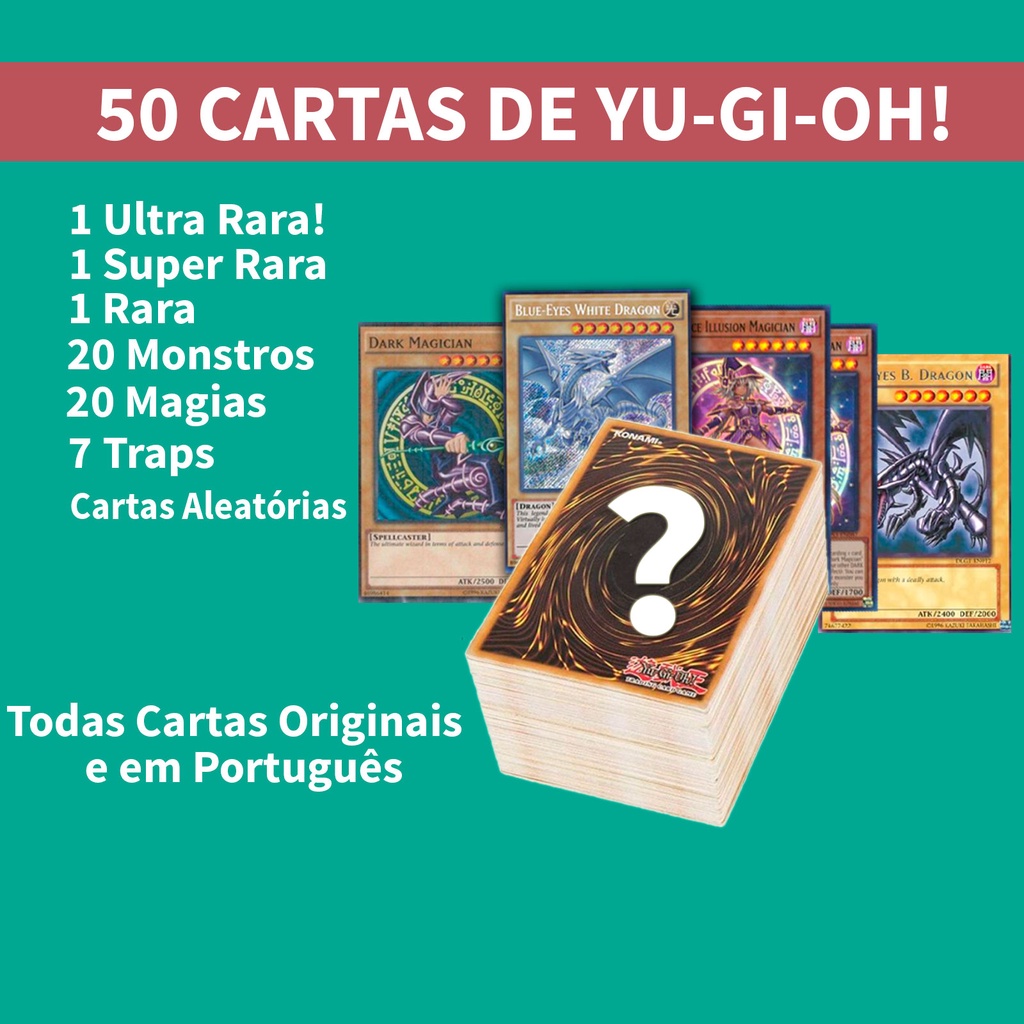 Yugioh Lote De 50 Cartas Yu-gi-oh Tcg Originais Sem Repetição E Com ...