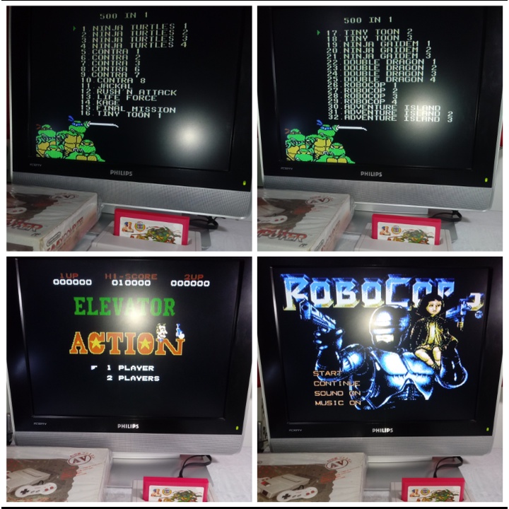 Cartucho 500 Em 1 Jogos Nes 8 Bits 60 Pinos Nintendo Famicom Game | Shopee Brasil