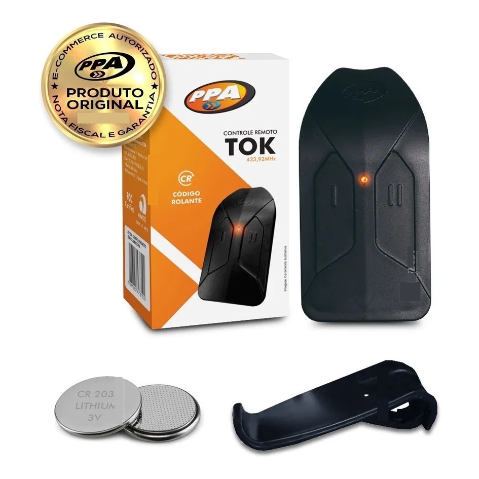Controle Remoto Portão Eletrônico Tok Ppa 433mhz Original Novo | Shopee ...