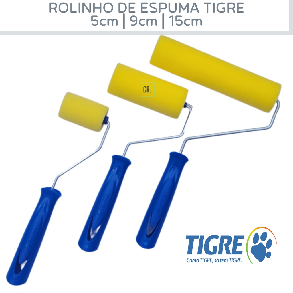 Rolinho de Espuma Tigre Para Artesanato e Pinturas 1341 - 5cm, 9cm ...