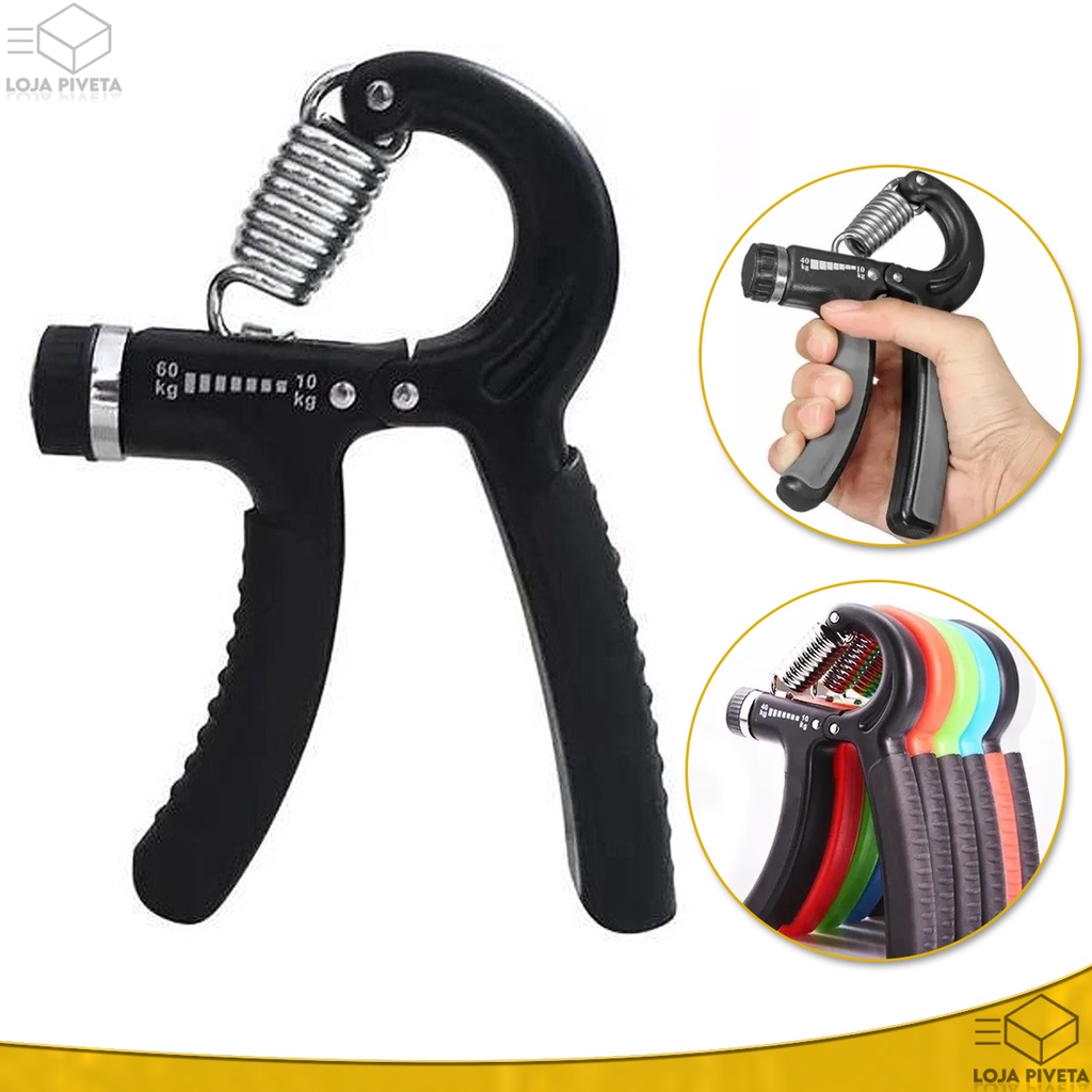 Flexor De Punho Hand Grip C/ Mola Ajustável De Força 10/40kg Antebraço ...
