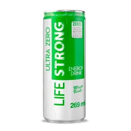Energético Ultra Zero Sabor Maça Verde (269ml) Life Strong - Desconto ...