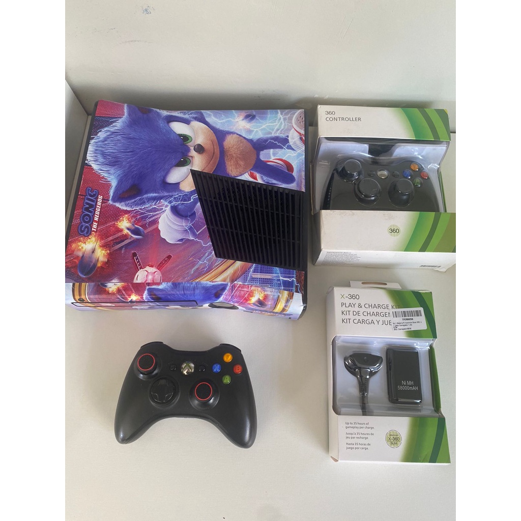 Xbox360 slim desbloqueado Rgh/Jtag + 100 jogos | Shopee Brasil