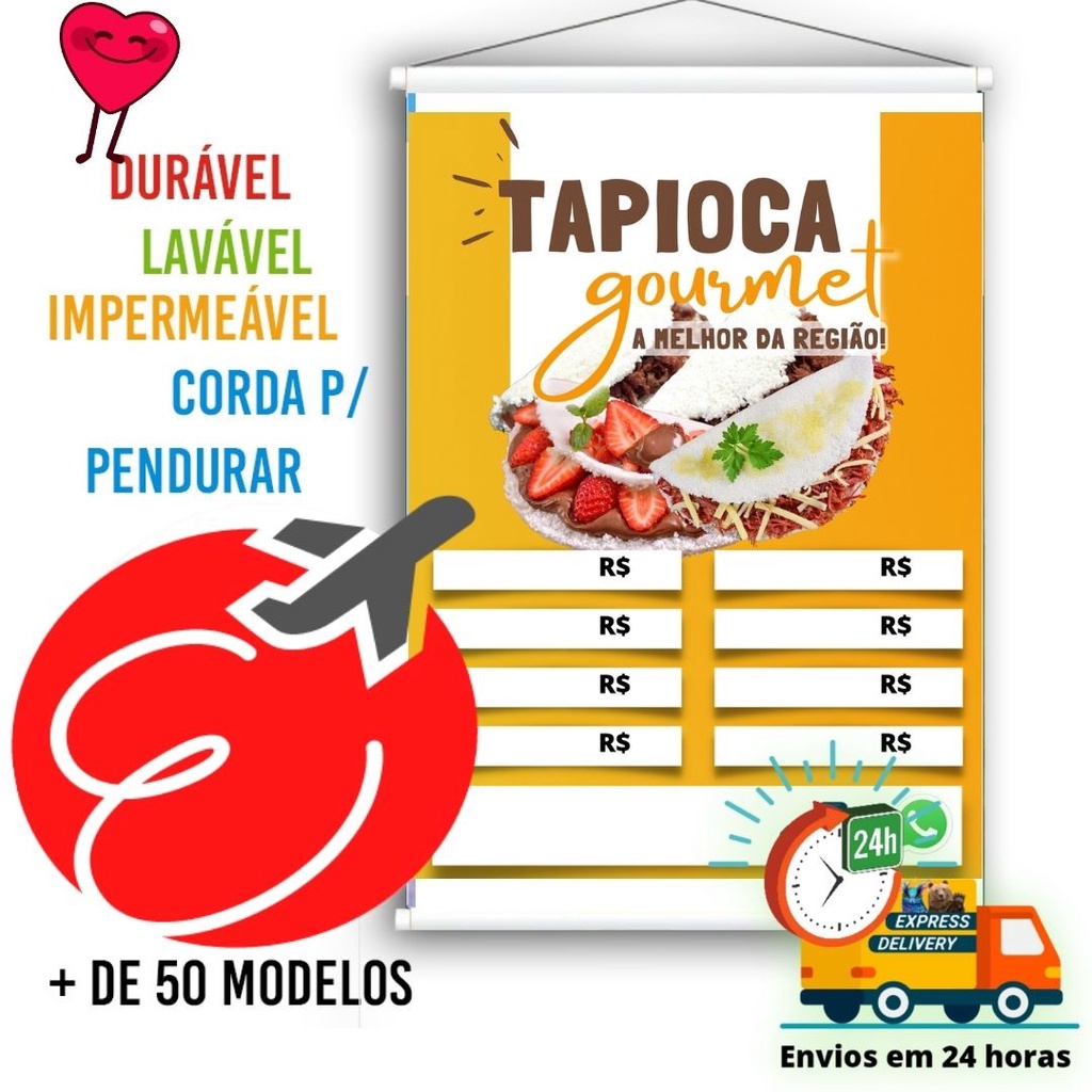 Banner tapioca 30x40cm tamanho: P | Shopee Brasil