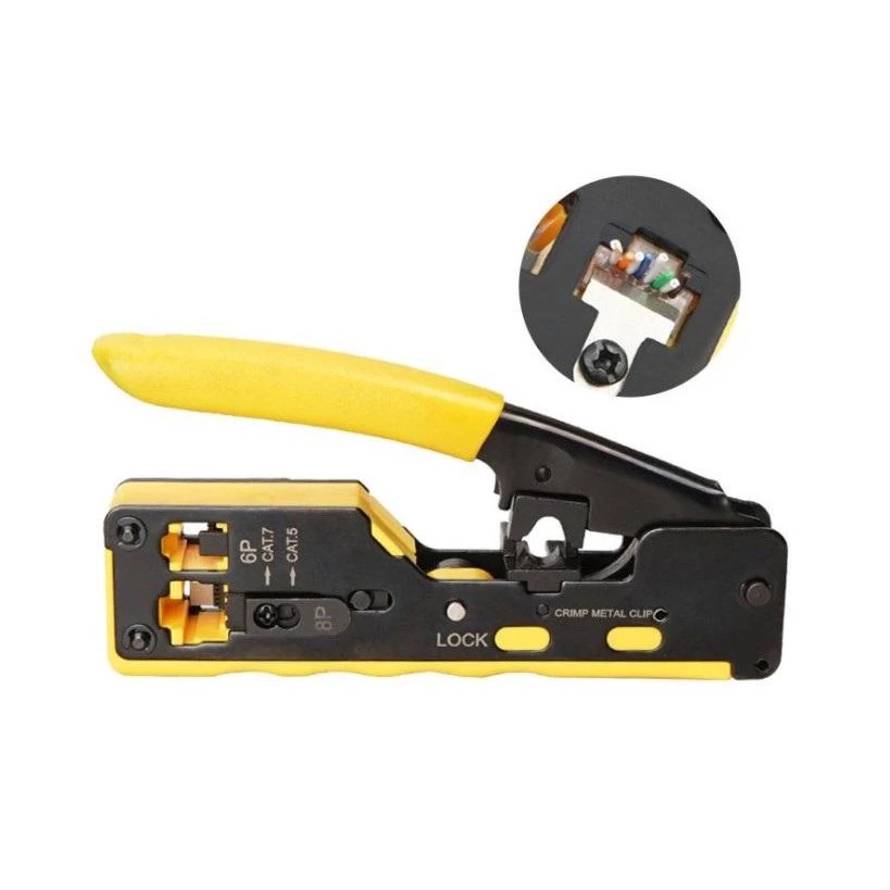 Alicate Crimpar Conector Cat7 Ez Crimp Rj45 / Rj12 / Rj11 - Escorrega o ...