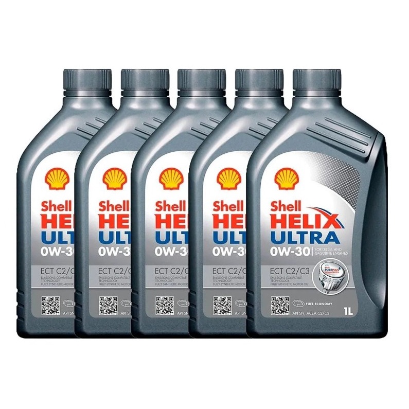 Kit 5 Litros Óleo Sintético 0w30 Shell Helix Ultra Ect C2/c3 ...
