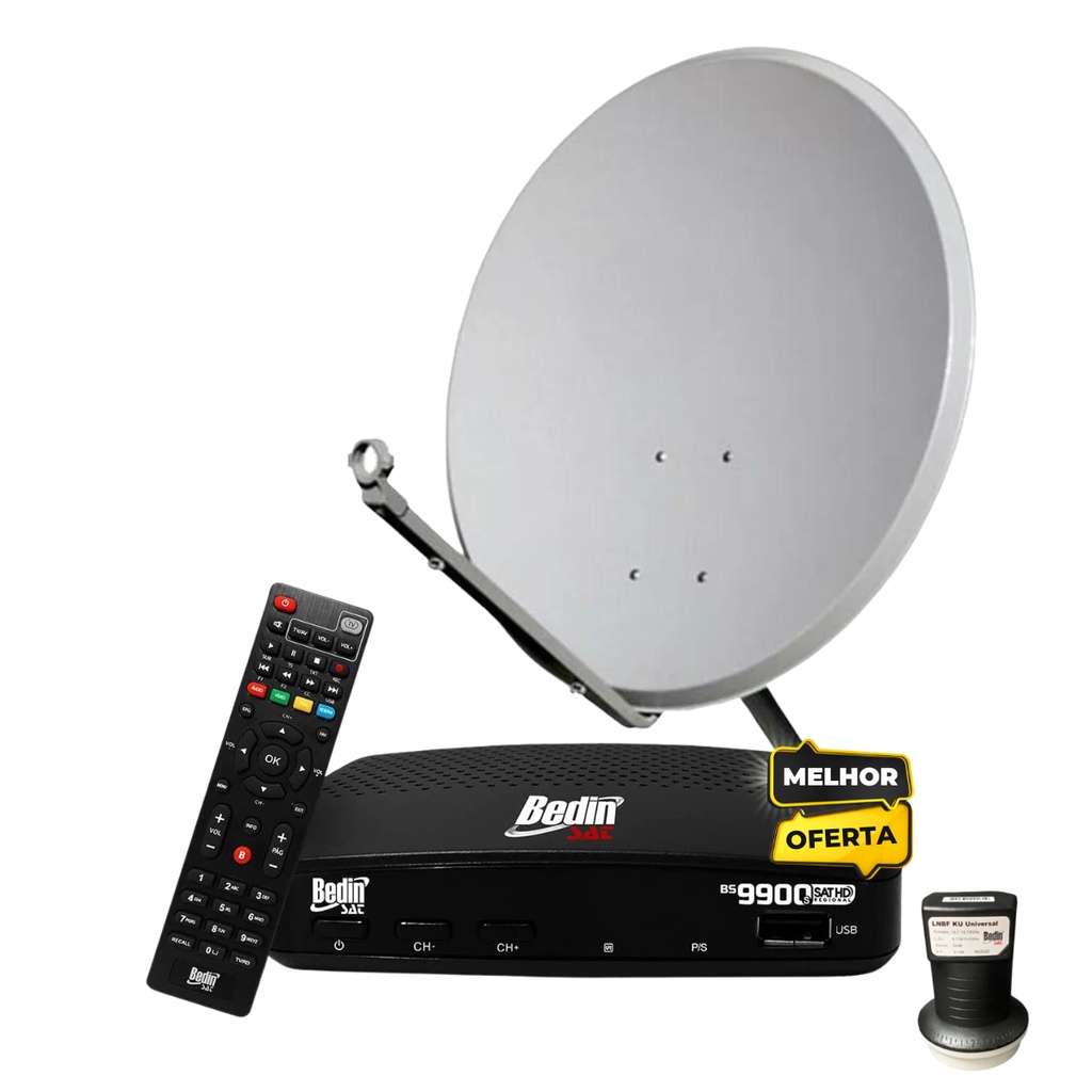 Kit Completo Receptor Digital Full Hd Satmax 5 + Antena - Escorrega o Preço
