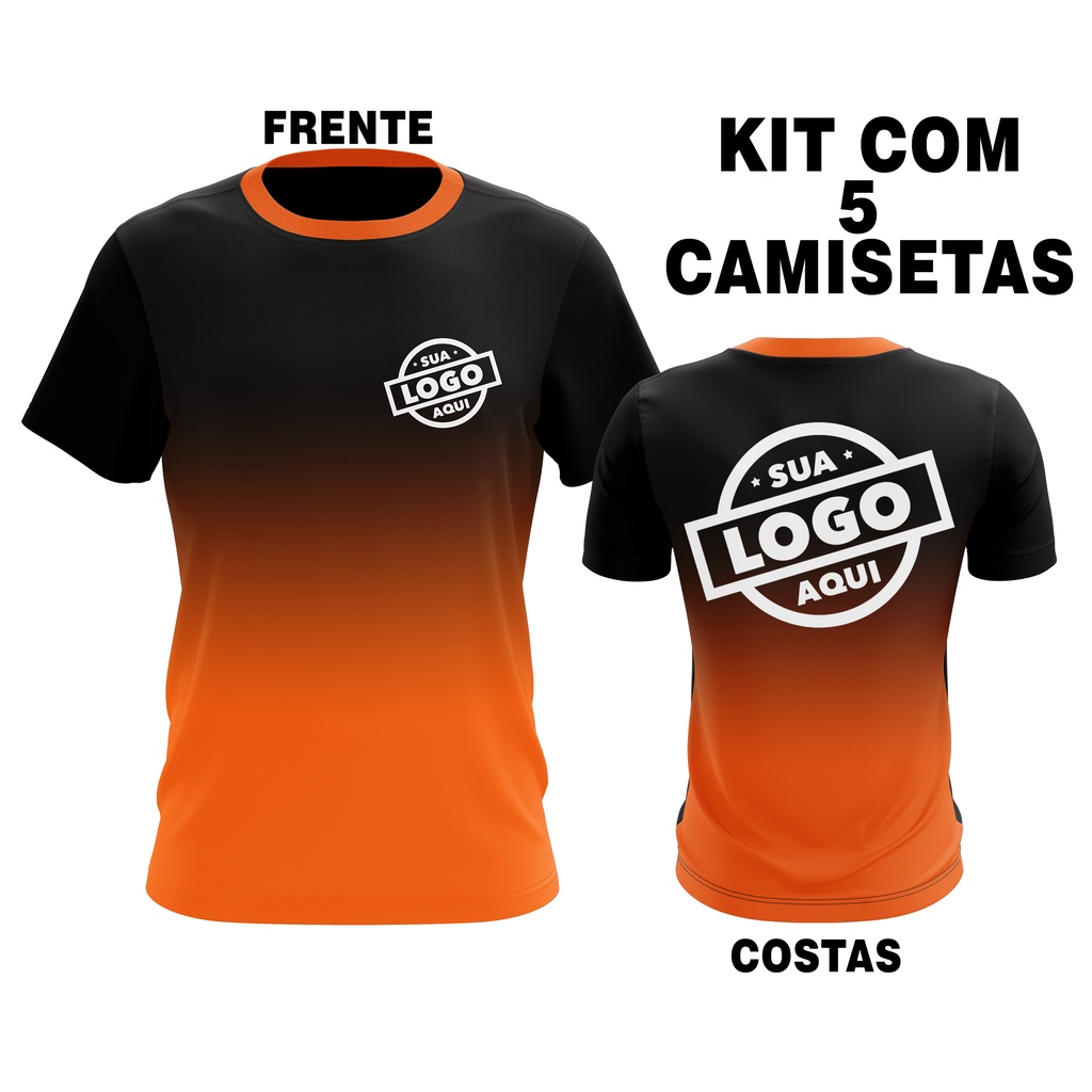 Camisetas Uniformes para empresas - KIT COM 5 CAMISETAS PERSONALIZADAS ...