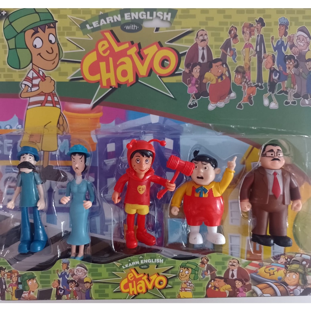 kit Bonecos da turma do chaves Com 5 Personagens - Desconto no Preço