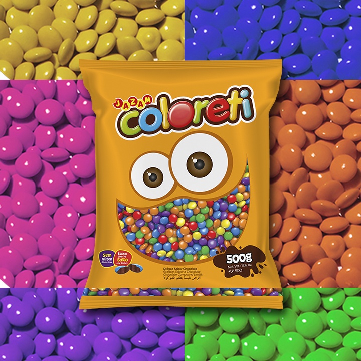 Chocolate Coloreti Confeti 500G | Shopee Brasil