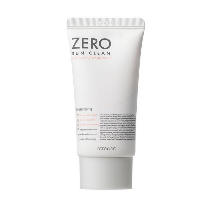 rom&nd romand zero sun clean 02 tone up solar protetor spf50+/ PA++++ 50g | Shopee Brasil