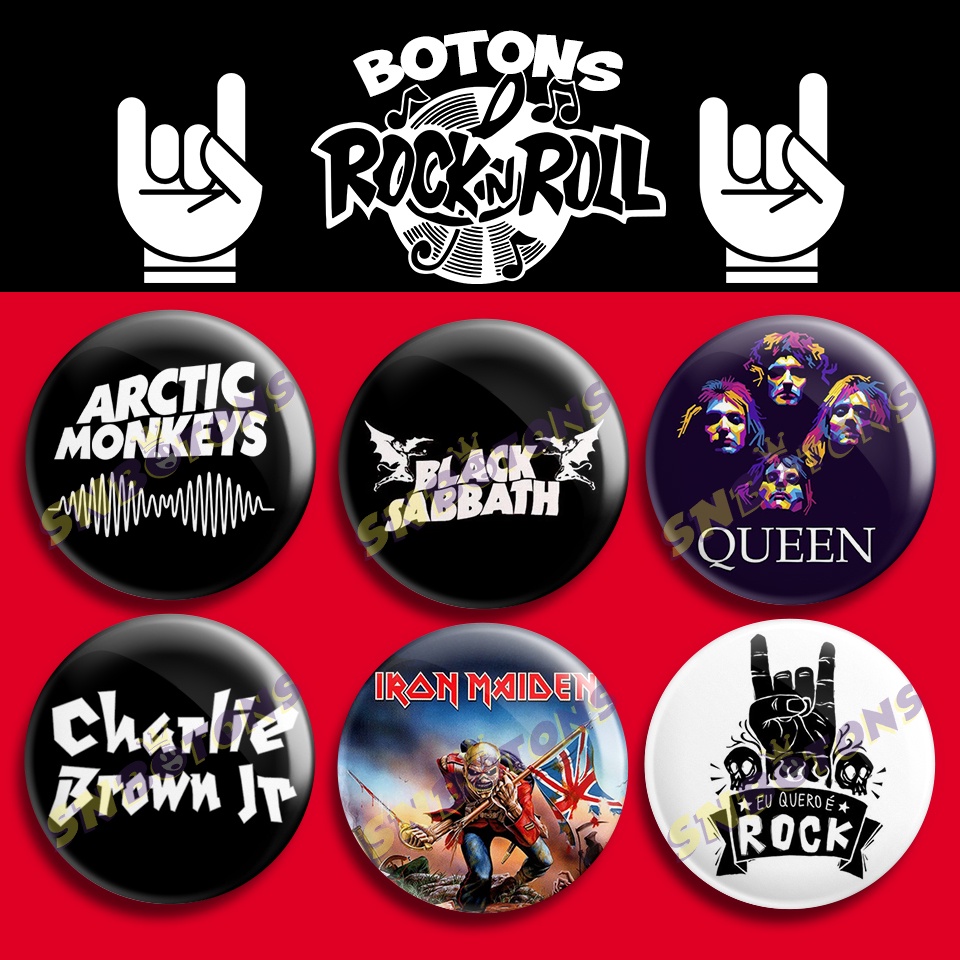 Bottons BANDAS - PARTE 7 - varios Botton de banda botom rock and roll ...