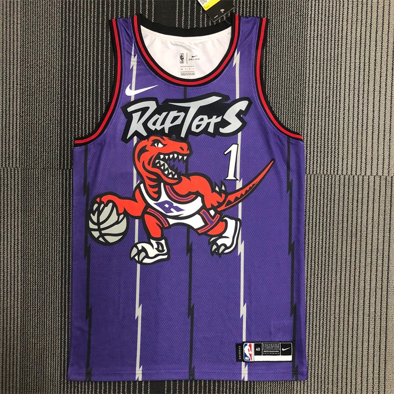 (impressão quente superior) McGRADY # 1 Toronto Raptores Camisa De ...
