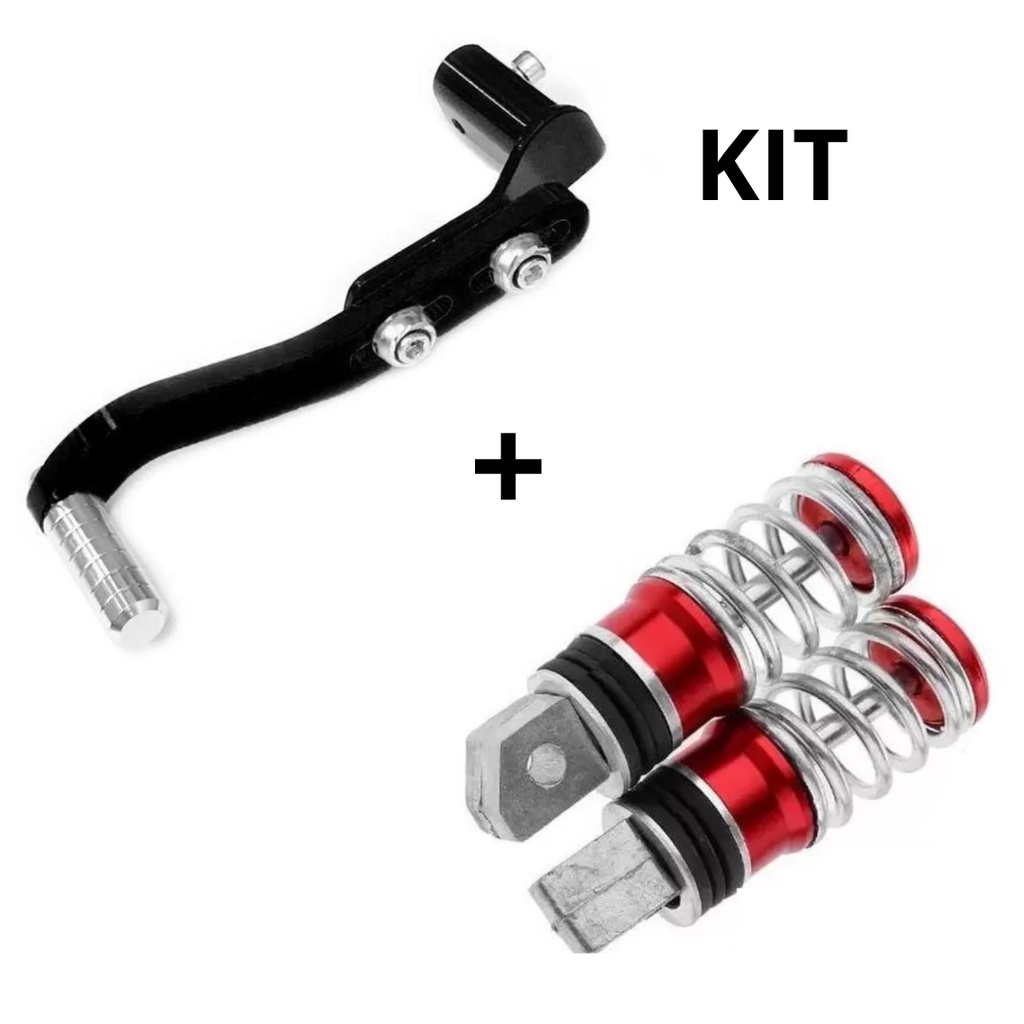 Pedal Cambio Passador Trocador Marcha + Pedaleira Esportiva Mola ...