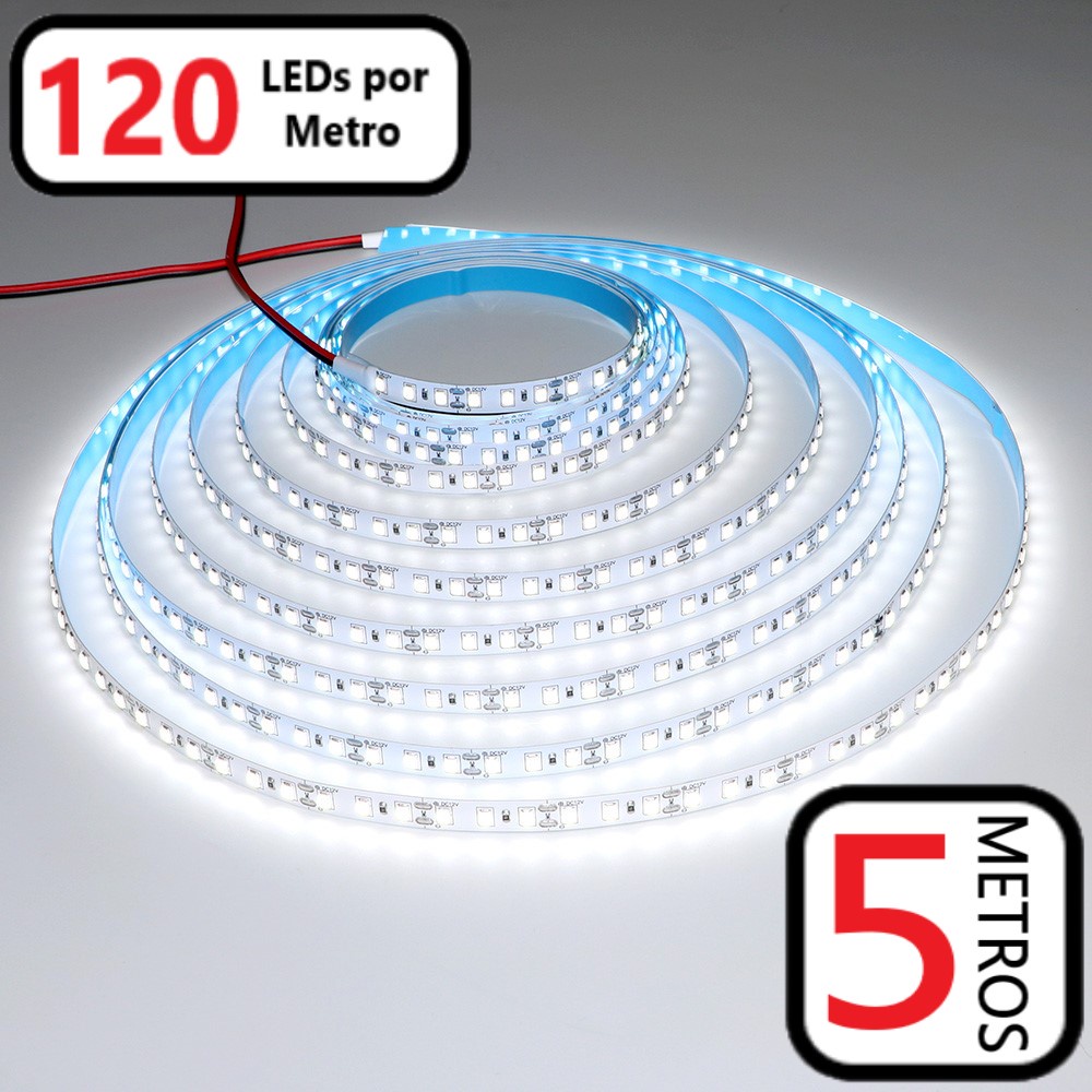 Fita Led Rolo 5 Metros 600 LEDs 3528 Ip20 Branco Frio Branco Quente ...