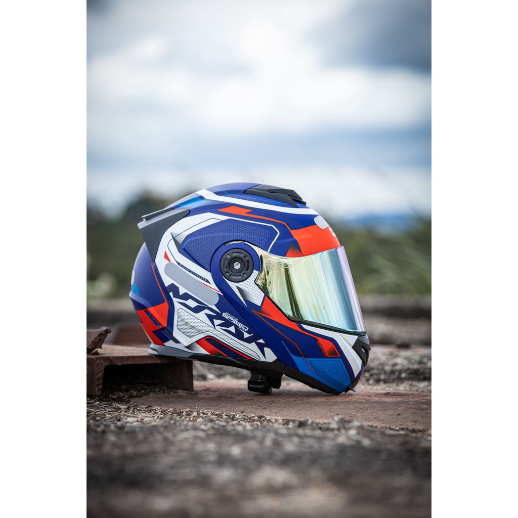 Capacete Norisk Route Ff345 Speedmax Azul Fosco/branco | Shopee Brasil