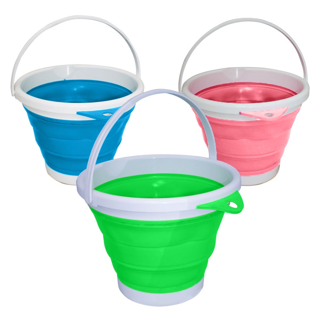 Balde Dobrável Retrátil de Silicone 10 Litros - Escorrega o Preço