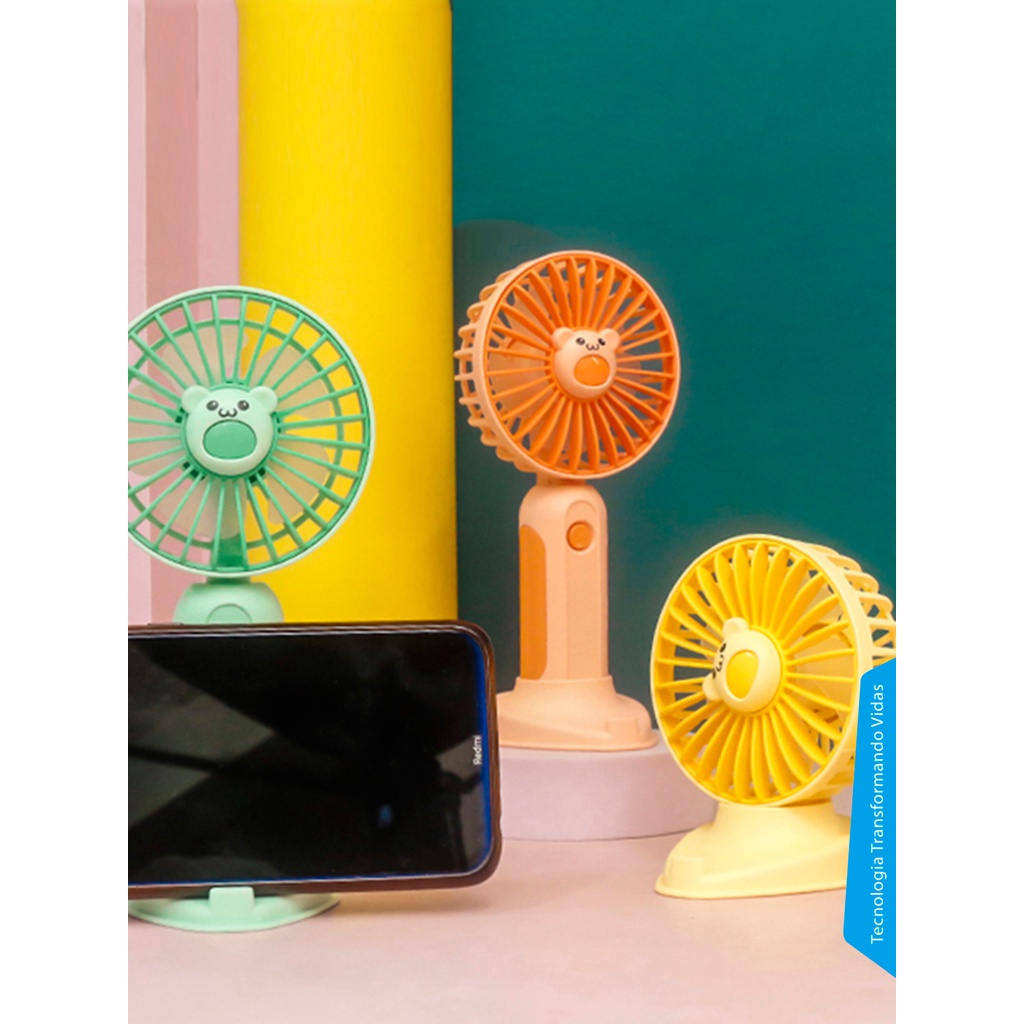 Mini Ventilador Portátil De Mão E Mesa Usb Recarregável - Desconto no Preço