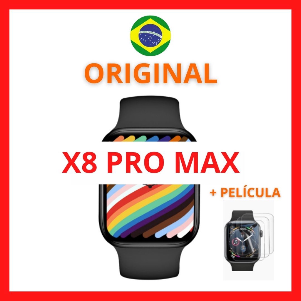 Relógio Inteligente X8 Pro Max Big 1.92 Tela Infinita Smartwatch ...