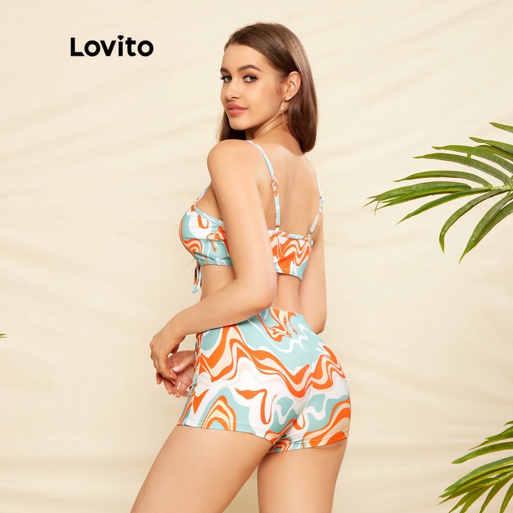 Biquíni Com Top Duas Peças Conjunto De Roupa De Banho Feminina