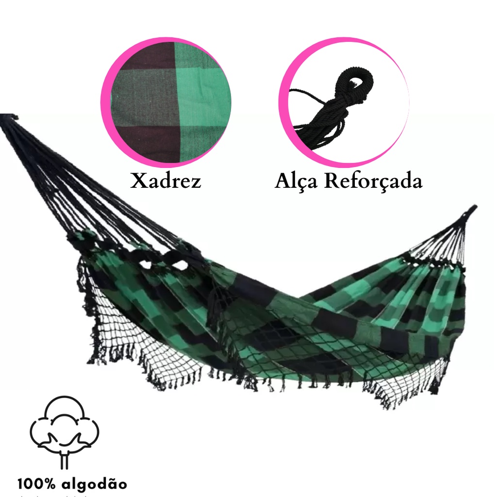 Rede de Descanso Para Dormir Reforçada Luxo 100% Algodão - Escorrega o ...