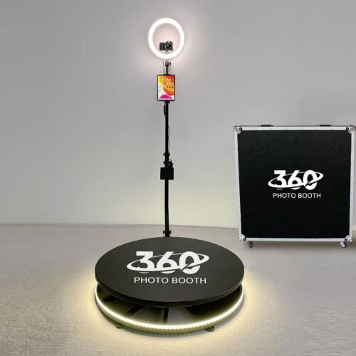 360 Photo Booth Rotating Video Booth Selfie Platform Automatic Spin ...