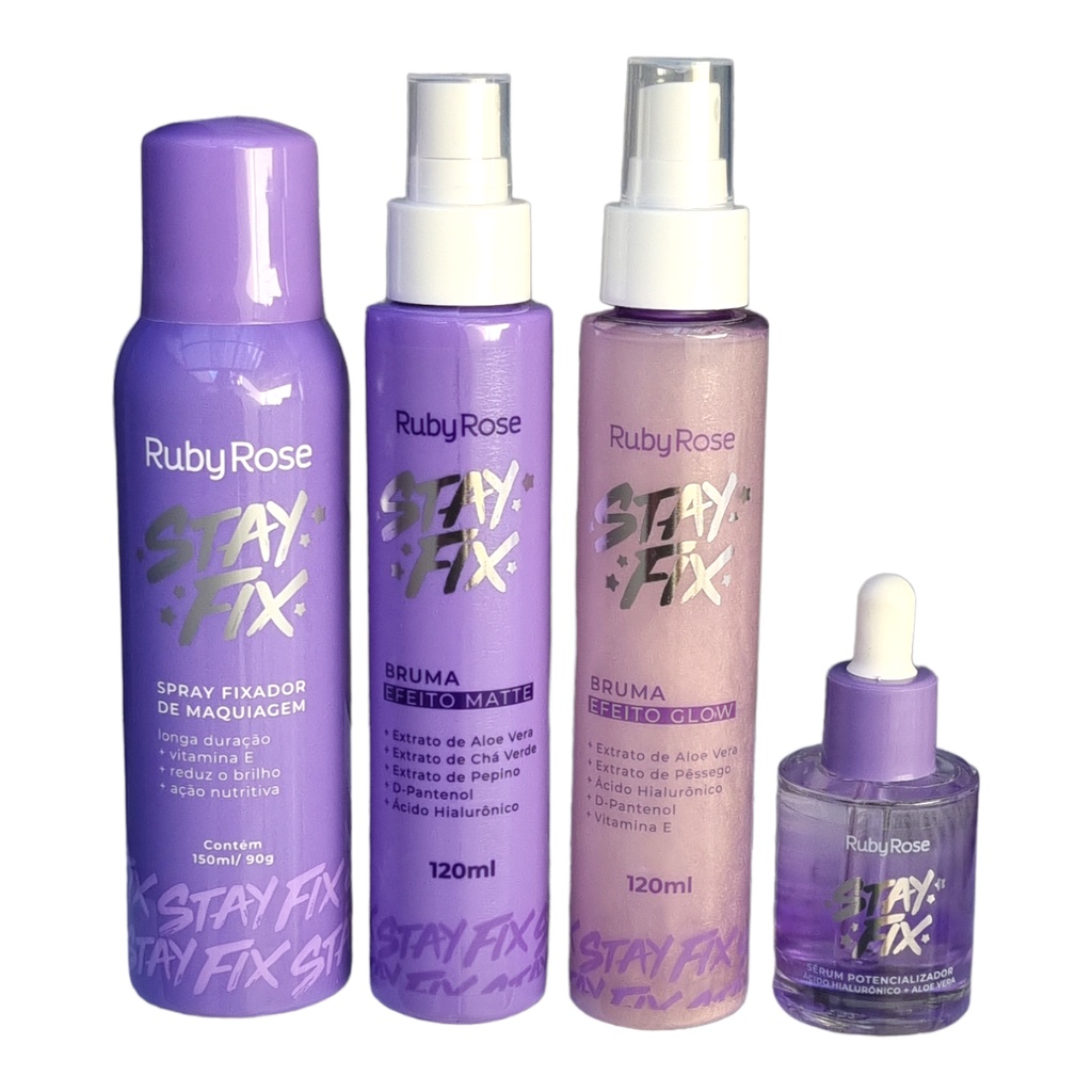 Kit Facial Linha Stay fix Ruby Rose Kit C/4 Unid | Shopee Brasil