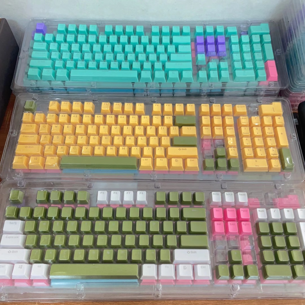 ABS two-color injection molding OEM height 104 key closed character ...