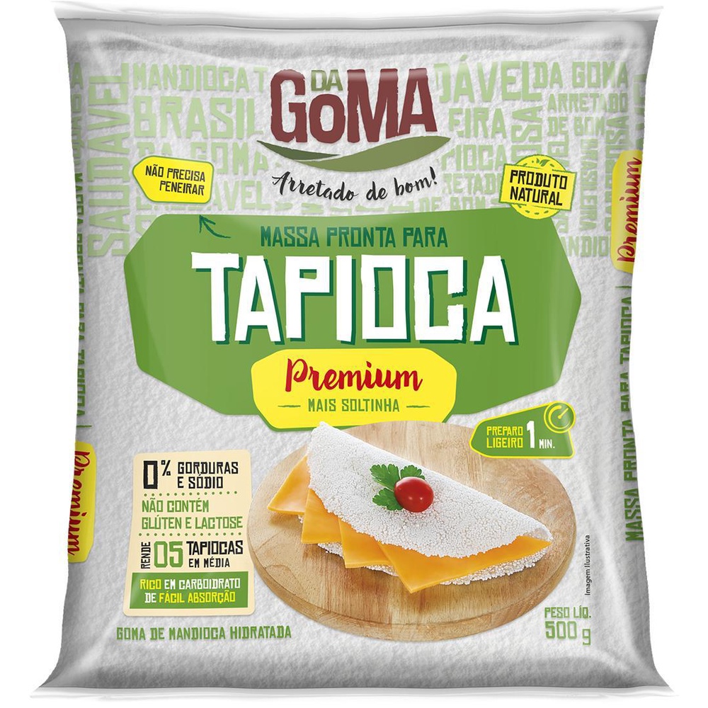 Tapioca Pronta 500gr Sem Conservantes - Da Goma | Shopee Brasil