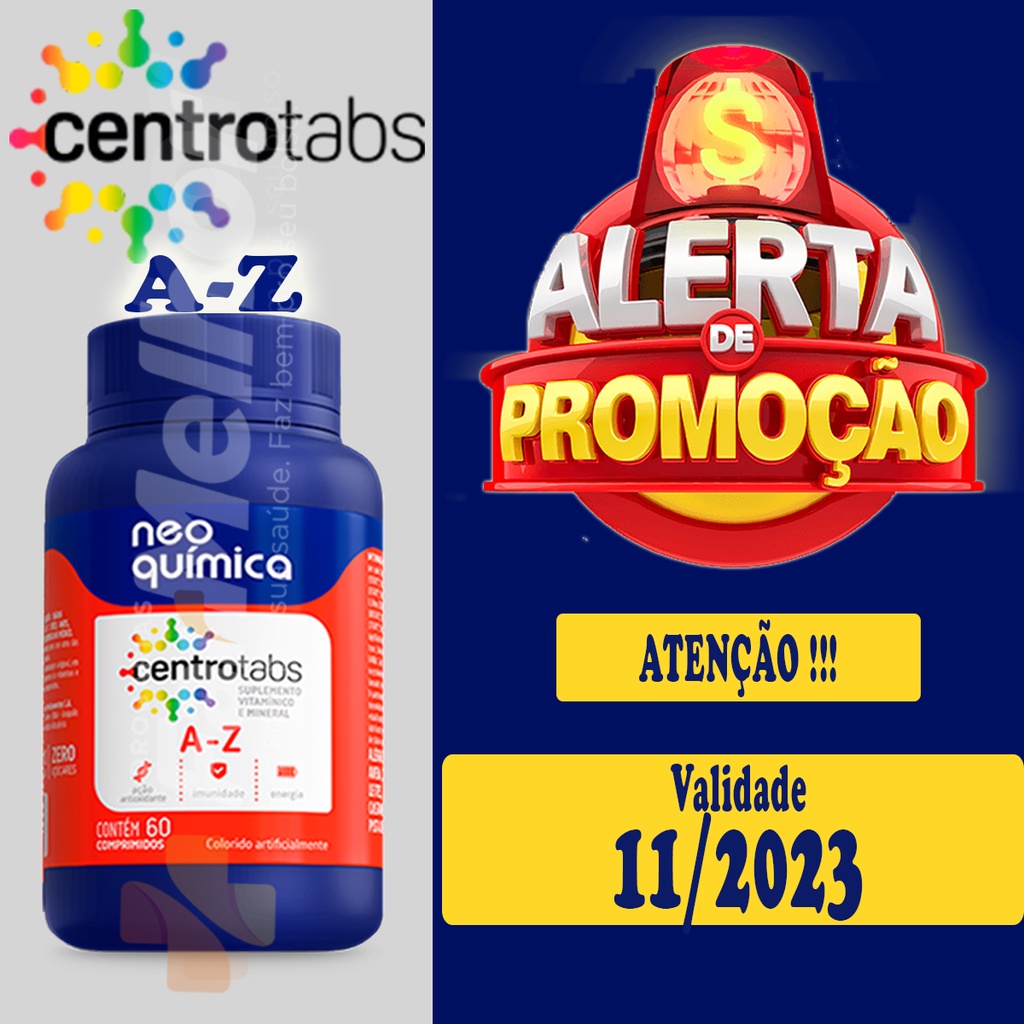 Centrotabs A-Z com 60 Comprimidos - Imunidade - Energia - Antioxidantes ...