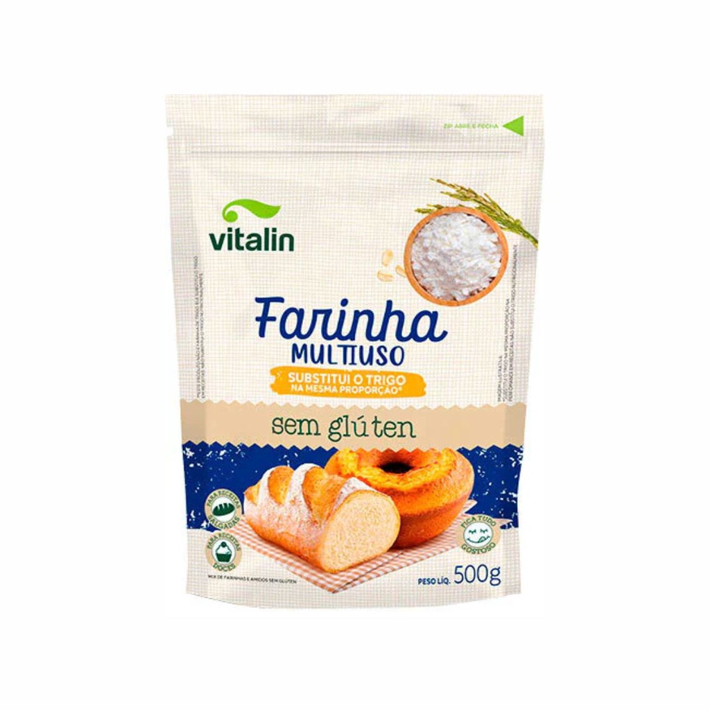 Farinha Multiuso Integral 500g - Vitalin | Shopee Brasil