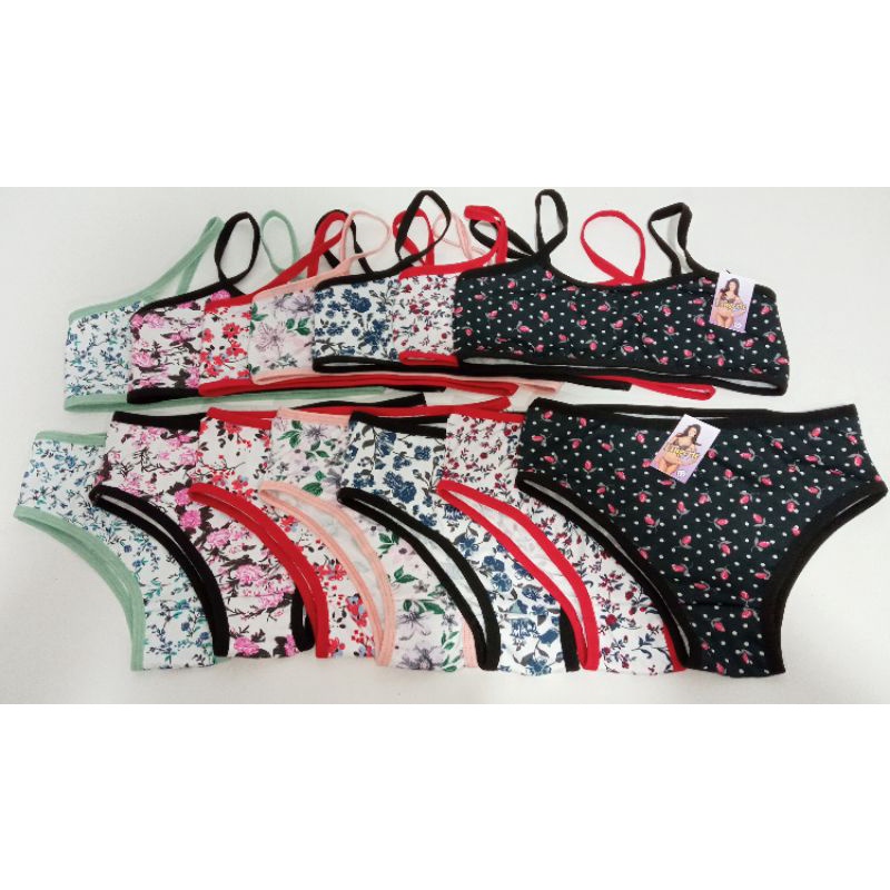 Kit 4 Conjunto Infantil Top e Calcinha Estampado Poliéster - Escorrega ...