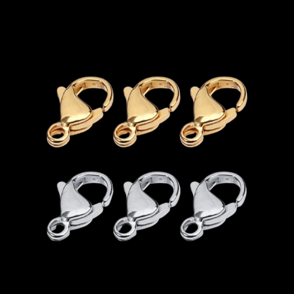 Fecho Lagosta 12mm DOURADO / PRATA | Shopee Brasil