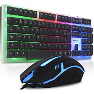 Kit Teclado e Mouse Bs-503 Gamer COM ILUMINAÇÃO jogos LED Banson Tech ...