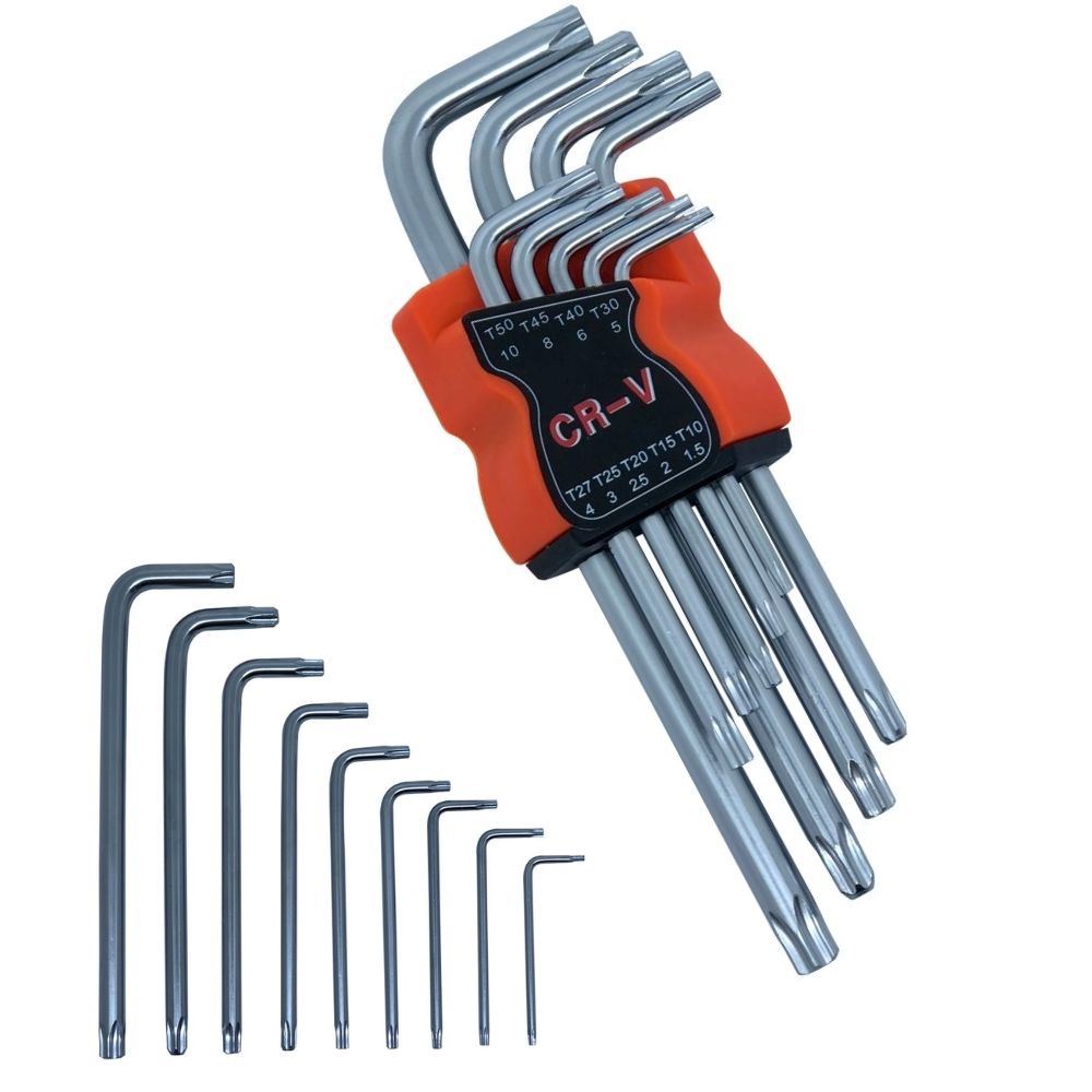 Jogo De Chave Torx Longa Torque Tipo L de Aço T10 A T50 Envio Imediato ...