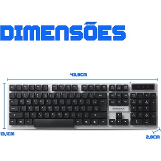 Kit Teclado e Mouse Bs-503 Gamer COM ILUMINAÇÃO jogos LED Banson Tech ...