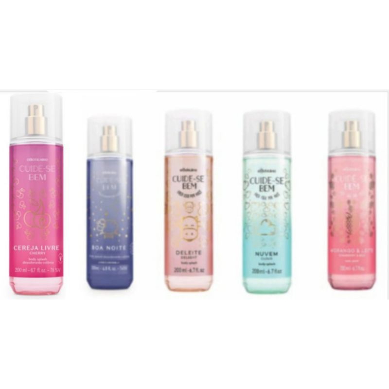Body Splash cuide se bem o Boticário deleite morango variados ...