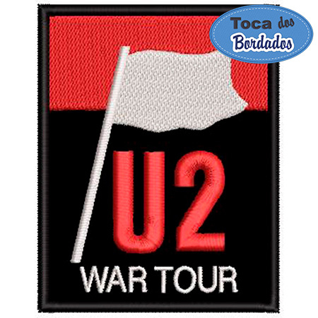 Patch Bordado Banda U2 War Tour Rock 9x7cm Ban163 - Termocolante ...