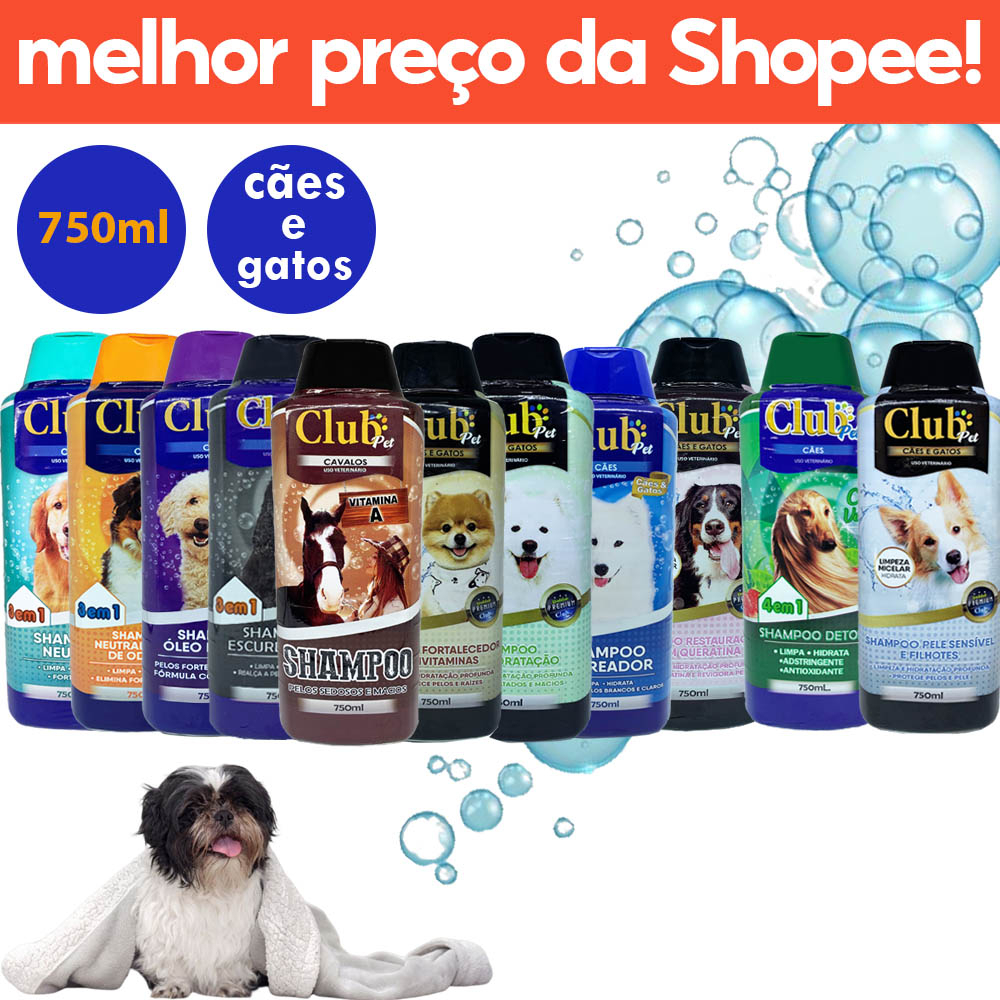 Shampoo e Condicionador 5 em 1 Pet Clean 700 mL para Cães e Gatos ...
