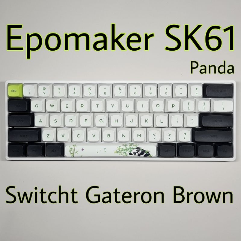 Teclado Mecânico Epomaker SK61 Panda, RGB, Switch Gateron Ótico Brown ...