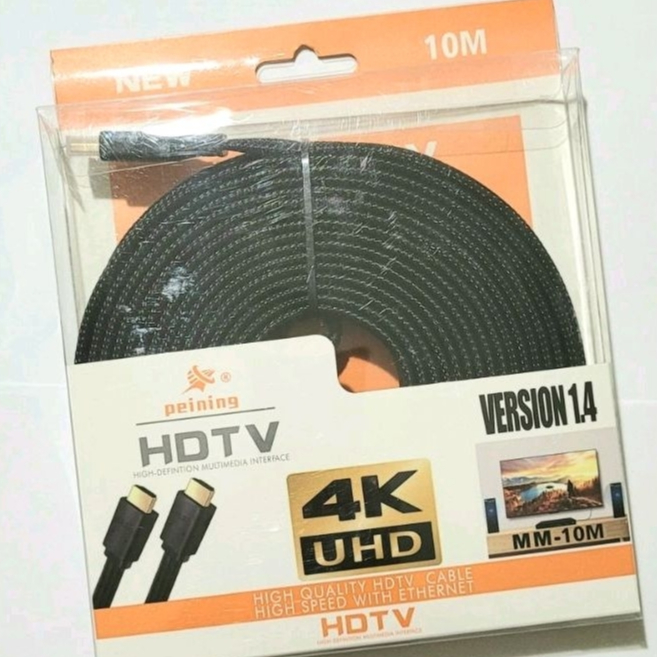Cabo Hdmi 4k UHD 3 Metros e 10 Metros / Fio De Malha Resistente | Shopee Brasil