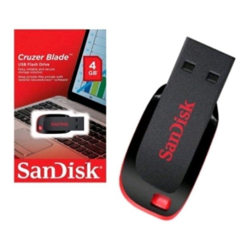 PENDRIVE 4GB CRUZER BLADE SANDISK A PRONTA ENTREGA. | Shopee Brasil