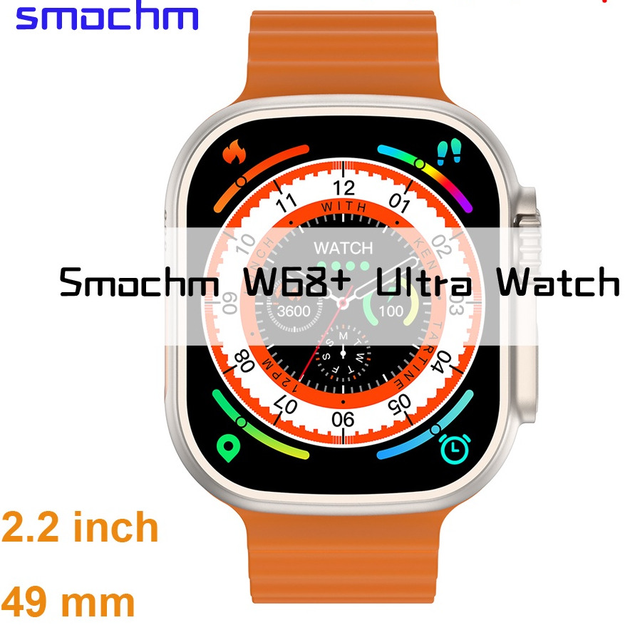 Smartwatch W68 Ultra Serie 8 Ip68 Nfc global Tela 2'' pol. 49mm Iwo Pro original Microwear ...