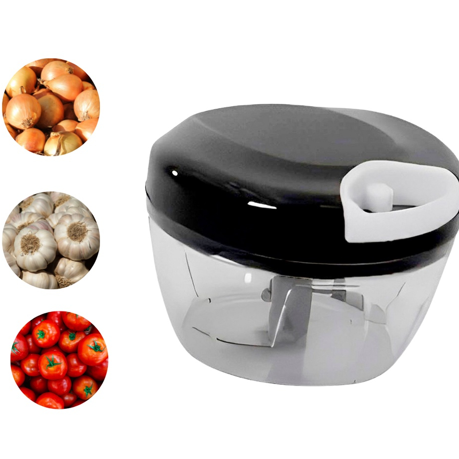 Processador De Alimentos Manual Triturador 3 Laminas Inox 420ml Tritura ...