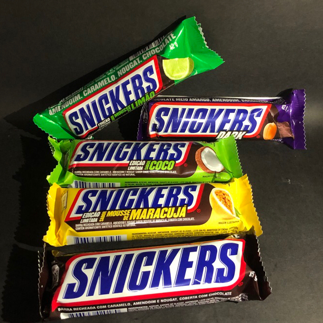 Snickers 20 unidades 45gramas/ Barra de chocolate recheada snickers ...