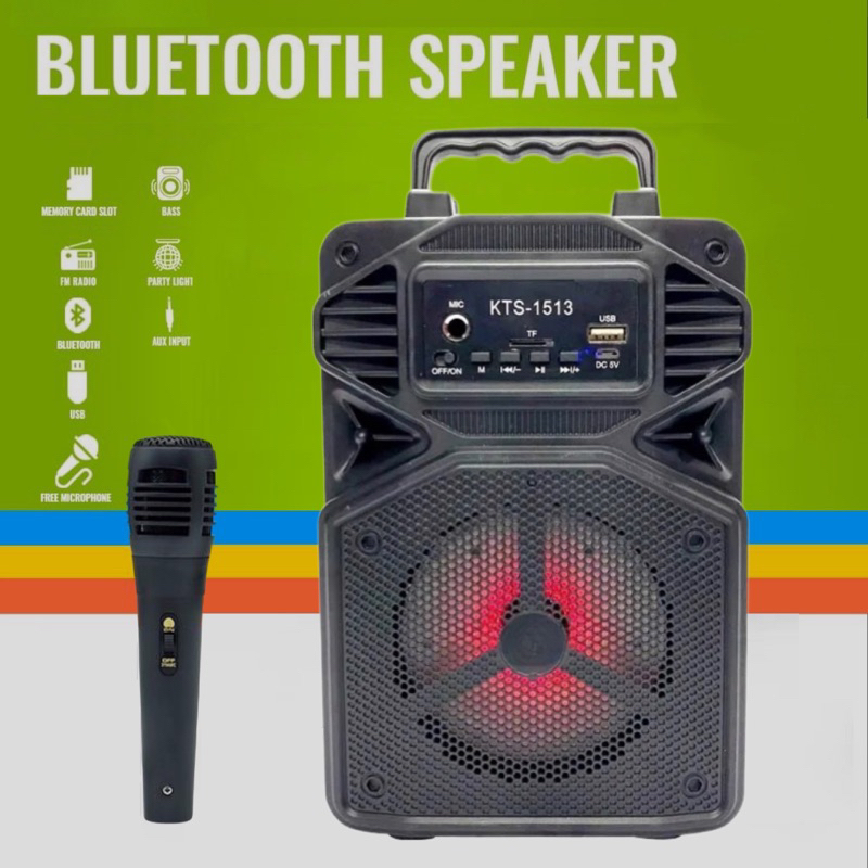 Caixa de Som Portátil Wireless Bluetooth Rádio FM PenDrive SD KTS-1513 | Shopee Brasil